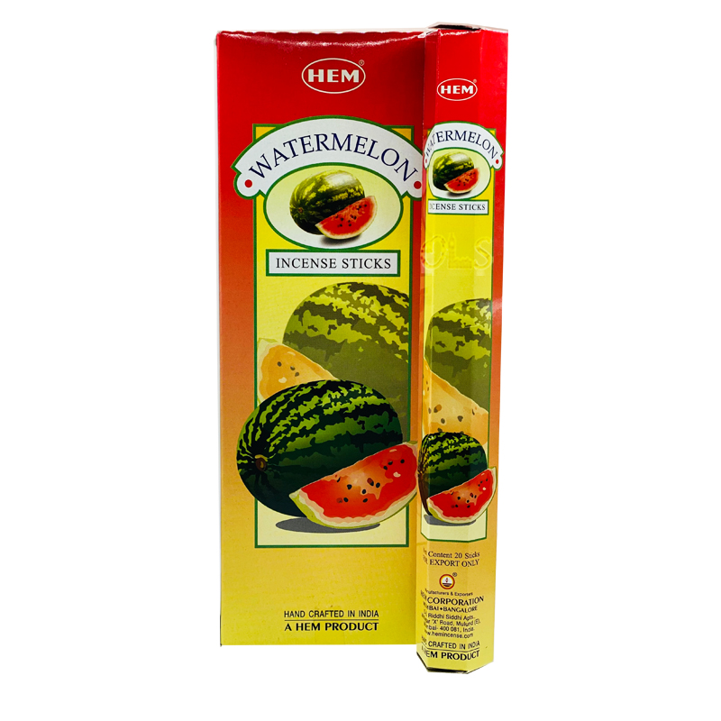 HEM Watermelon Incense Sticks Agarbatti – 6 Packs x 20 Sticks = 120 Sticks » Online London Store